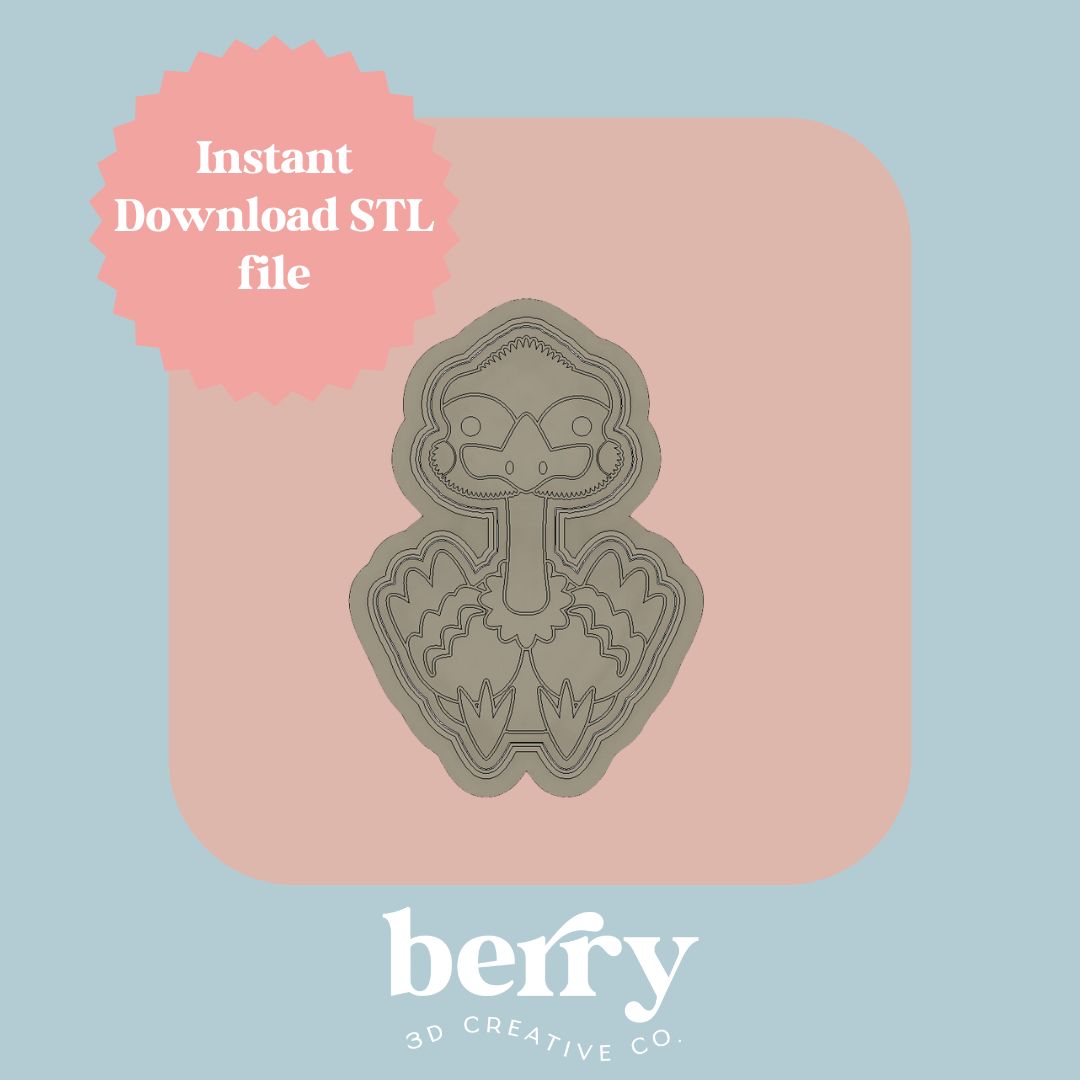 Baby Emu- Australian Animals Cutter and Stamp stl file – Berry 3D ...