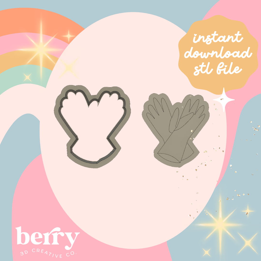 Gloves stamp Cutter & Stamp stl file – Berry 3D Creative Co.
