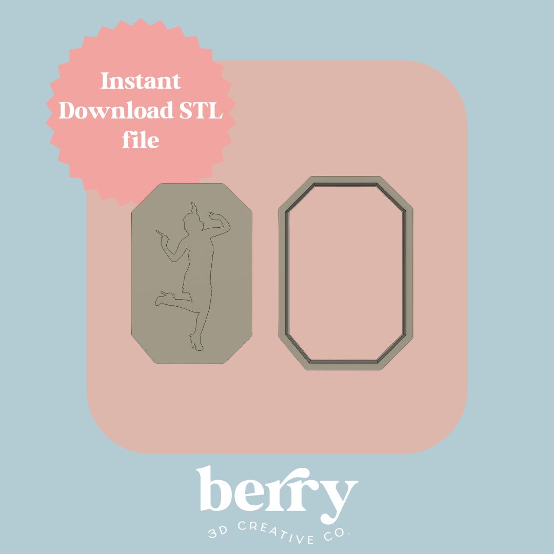 1920's Flapper dancing silhouette Cutter and Stamp stl file – Berry 3D ...