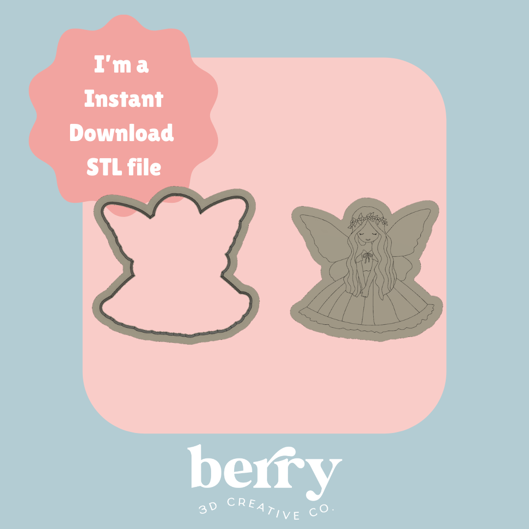 Enchanted Fairies Cutter and Stamp stl file – Berry 3D Creative Co.