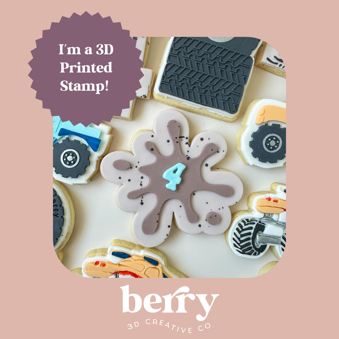Mud/Paint Splat Stamp and matching cutter – Berry 3D Creative Co.