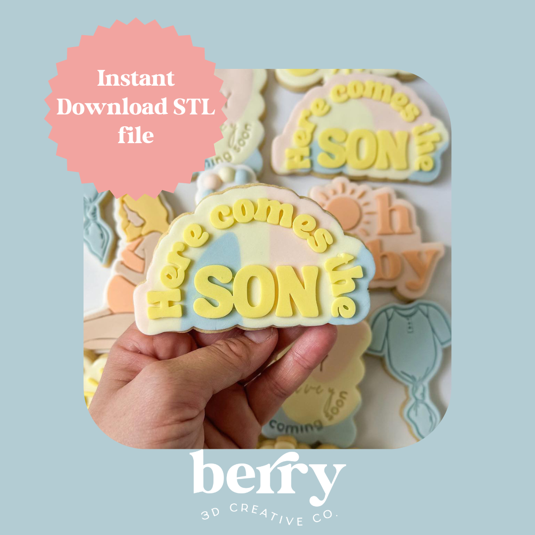 Here comes the sun/ son Cookie Cutter and Stamp stl file – Berry 3D ...