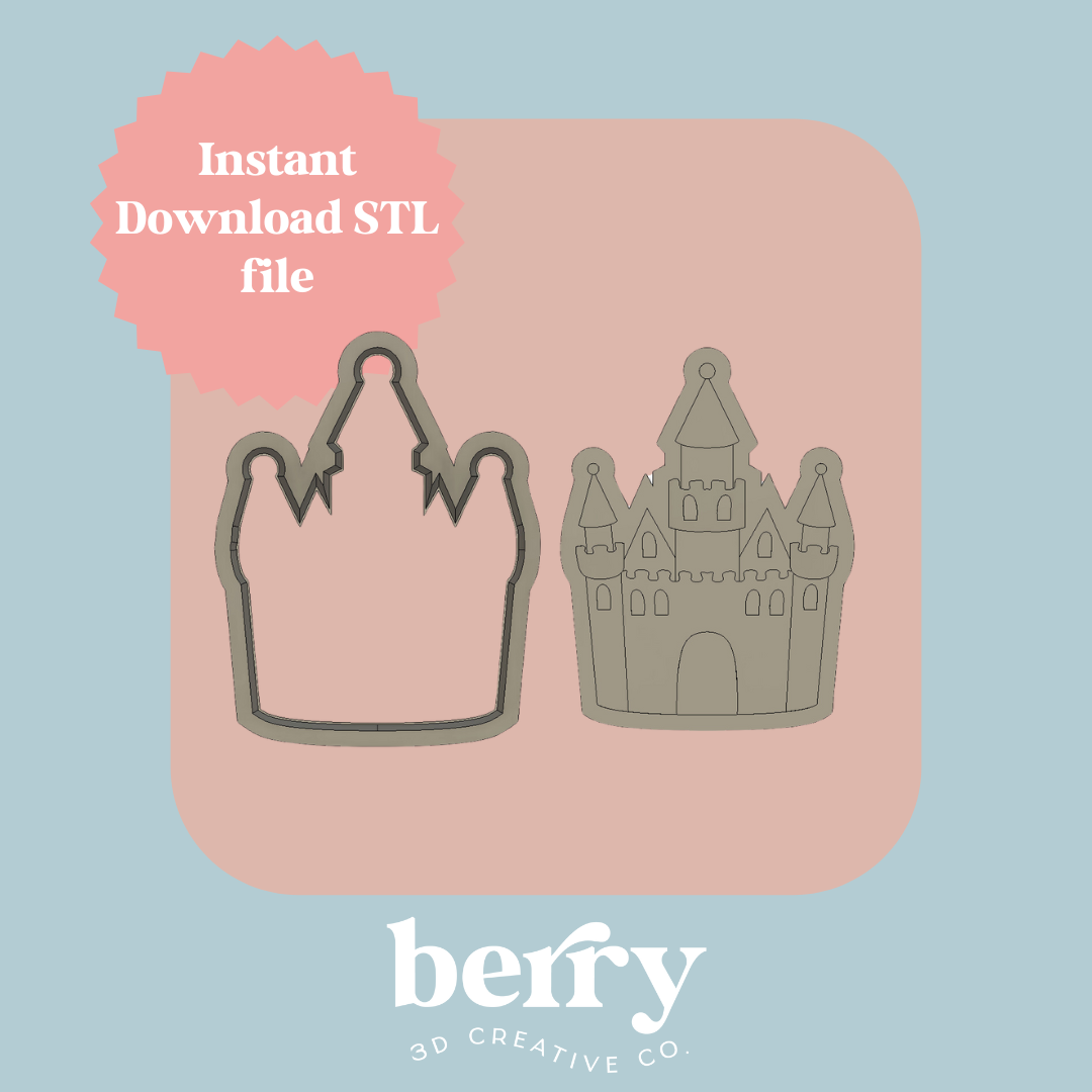 Castle Cookie Cutter and Stamp stl file – Berry 3D Creative Co.