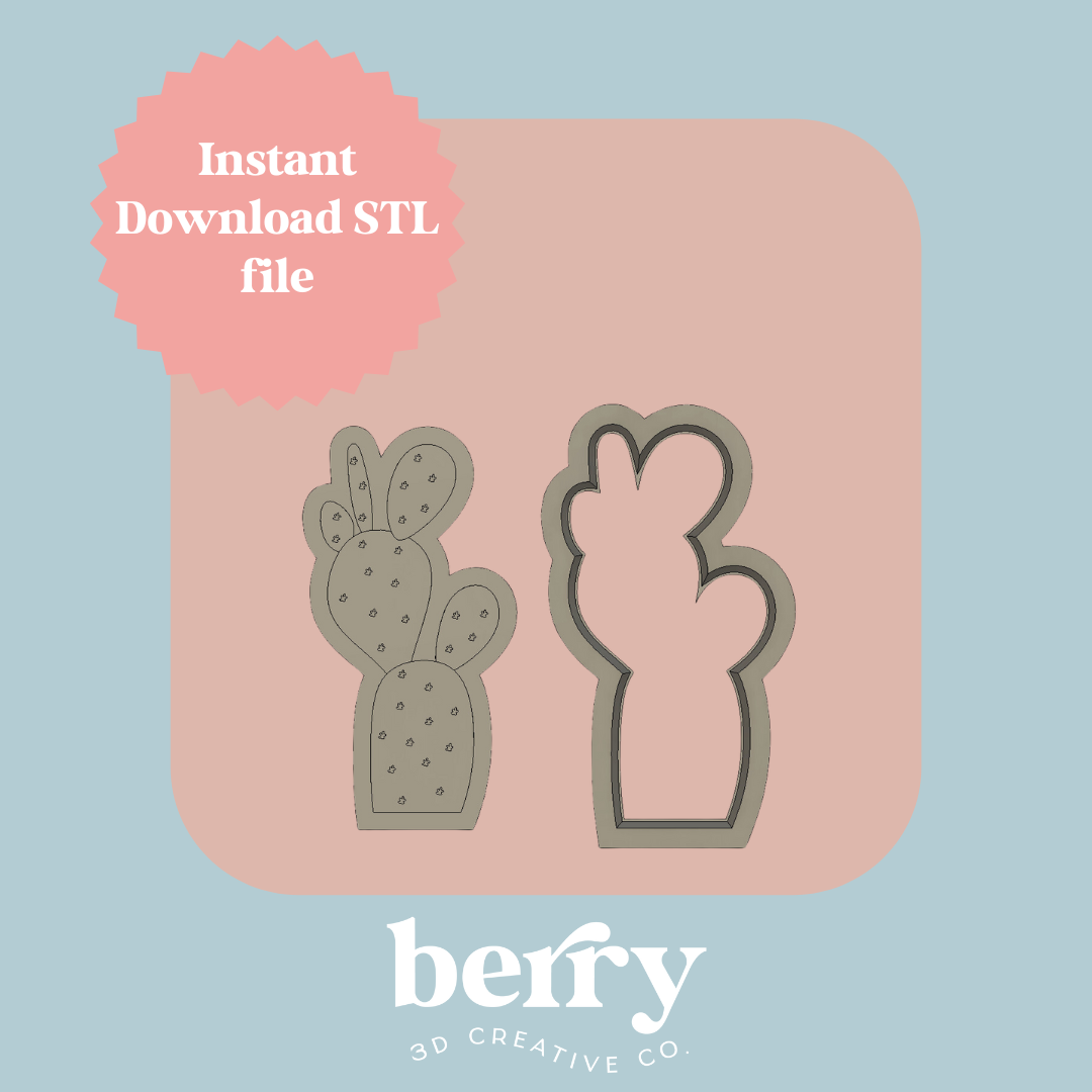 Cactus Cutter and Stamp stl file – Berry 3D Creative Co.