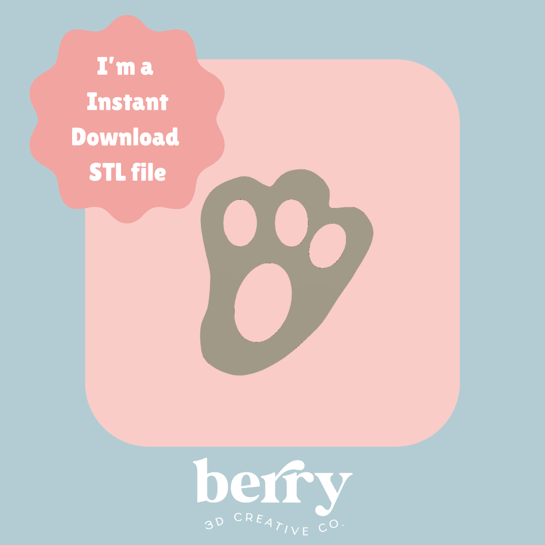 Easter Bunny Footprints STL file – Berry 3D Creative Co.