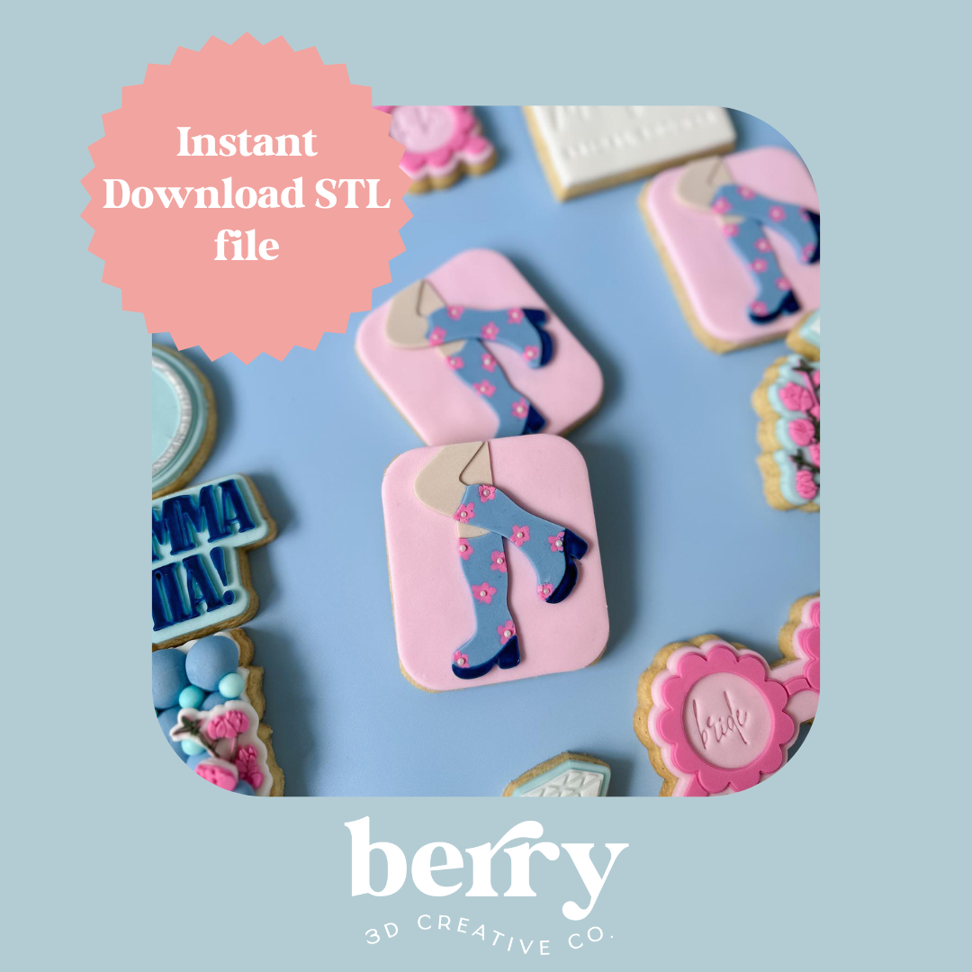 Abba Boots Cookie Cutter and Stamp stl file – Berry 3D Creative Co.