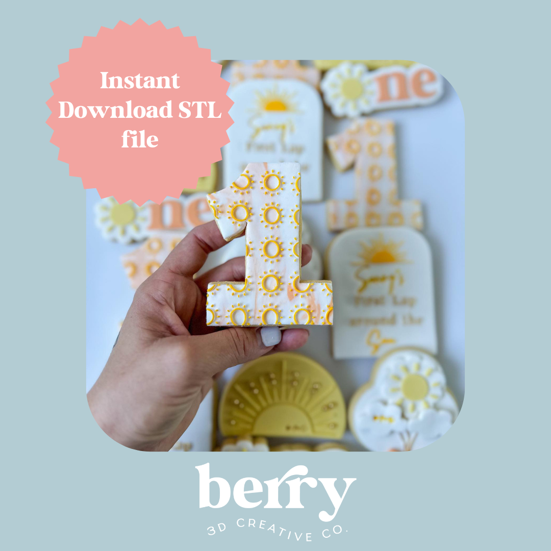 Sun Backing Stamp Cookie Cutter and Stamp stl file – Berry 3D Creative Co.